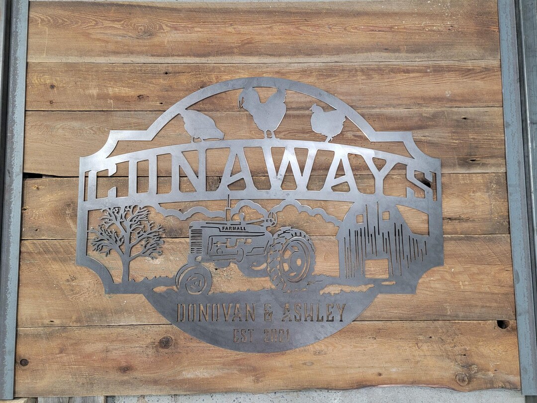 Custom Farm Sign Template Svg Files for Laser Cut Sign, Ranch Sign Dxf ...