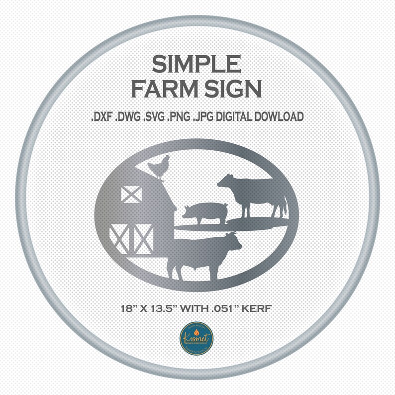 Farm Animals Yard Sign Dxf Cut Files for Laser, Personalized Farm Sign ...