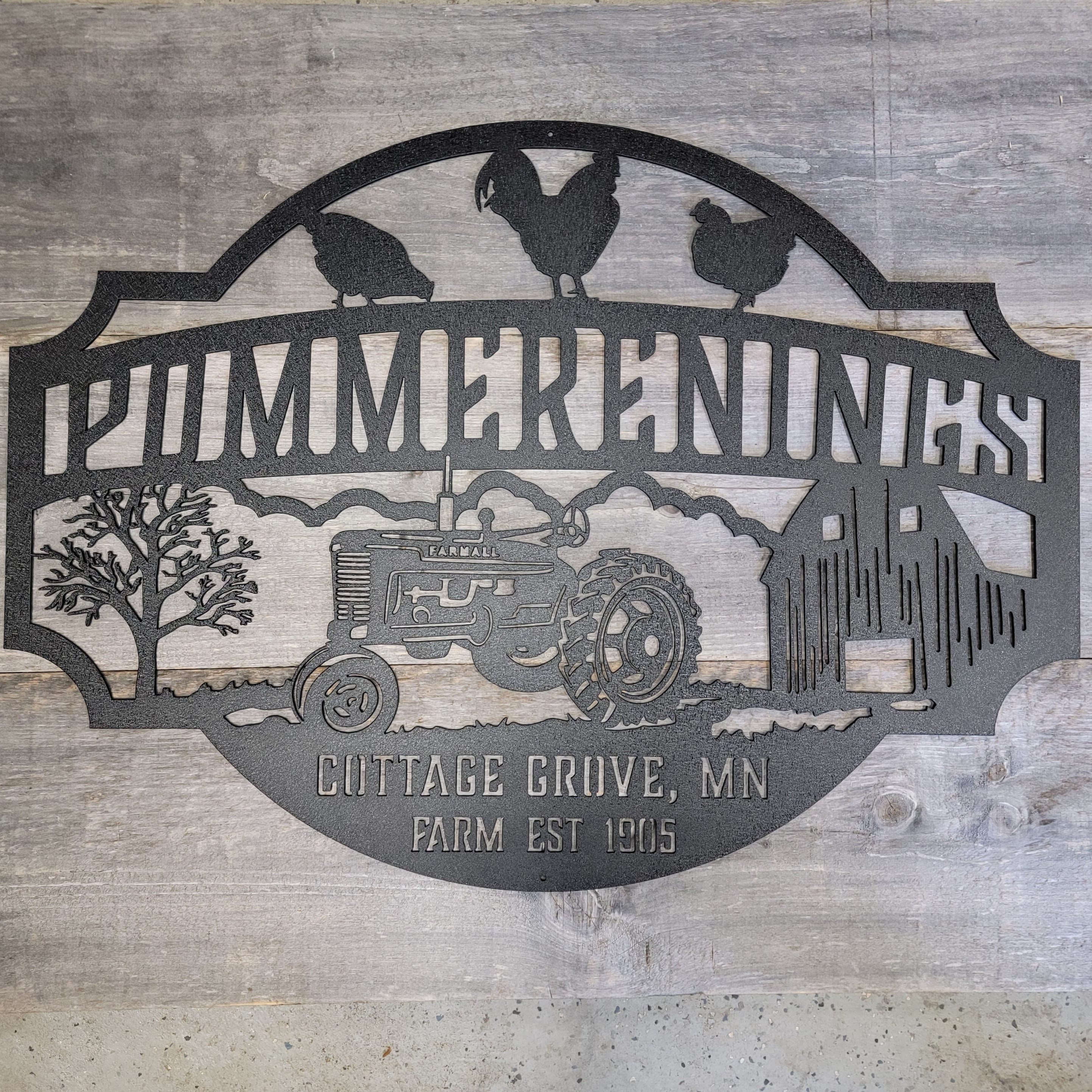 Custom Farm Scene DXF File for CNC Plasma Cutting, Personalized Farm ...