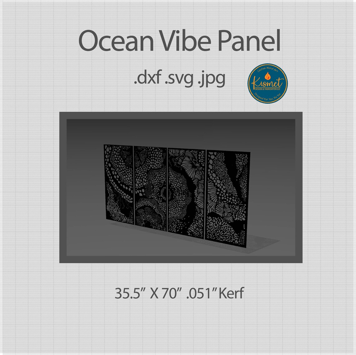 Beach Waves Panel Dxf Files for Cnc Plasma Cutting, Ocean Svg Files for ...