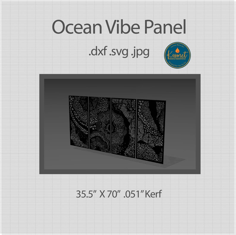Beach Waves Panel Dxf Files for Cnc Plasma Cutting, Ocean Svg Files for ...