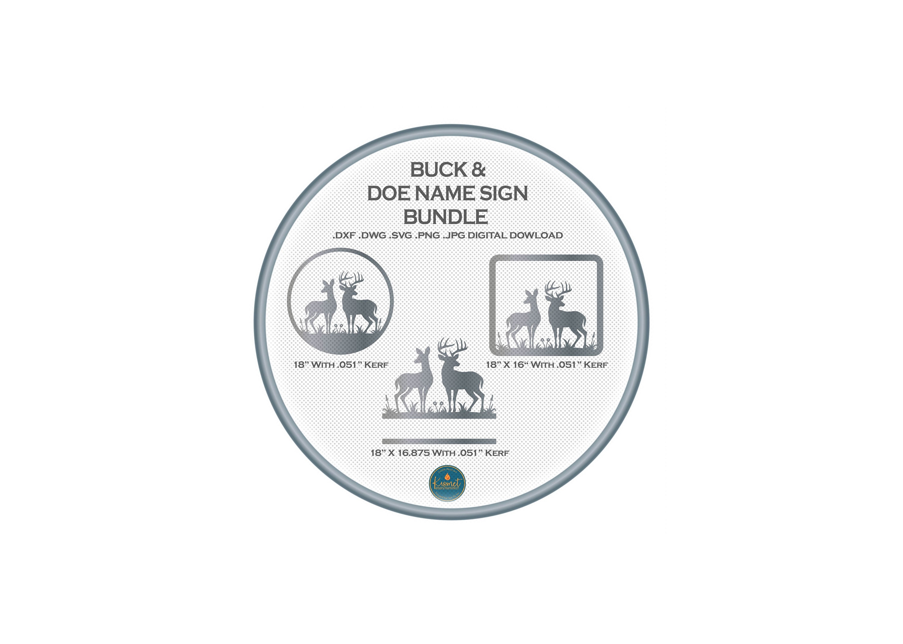 Custom Deer Sign Svg File for Laser Cutting, Personalized Deer Sign Cut ...