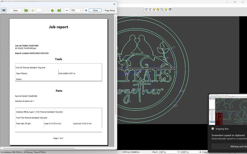60th Anniversary Sign: Love Birds SVG DXF Plasma Laser Cut Files ...