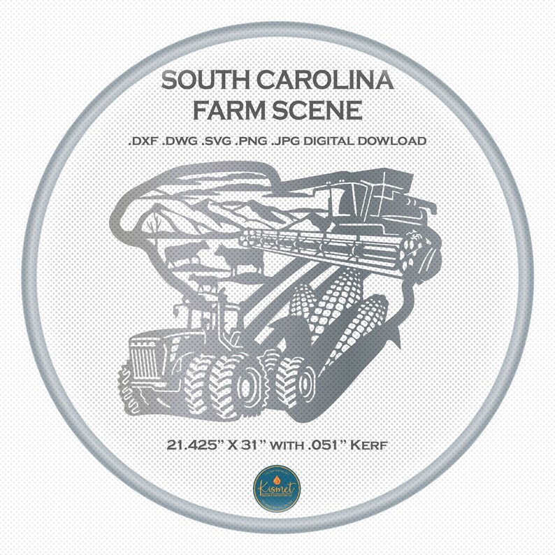 South Carolina Sign SVG Files, Farm Scene DXF File, CNC Plasma, Laser ...