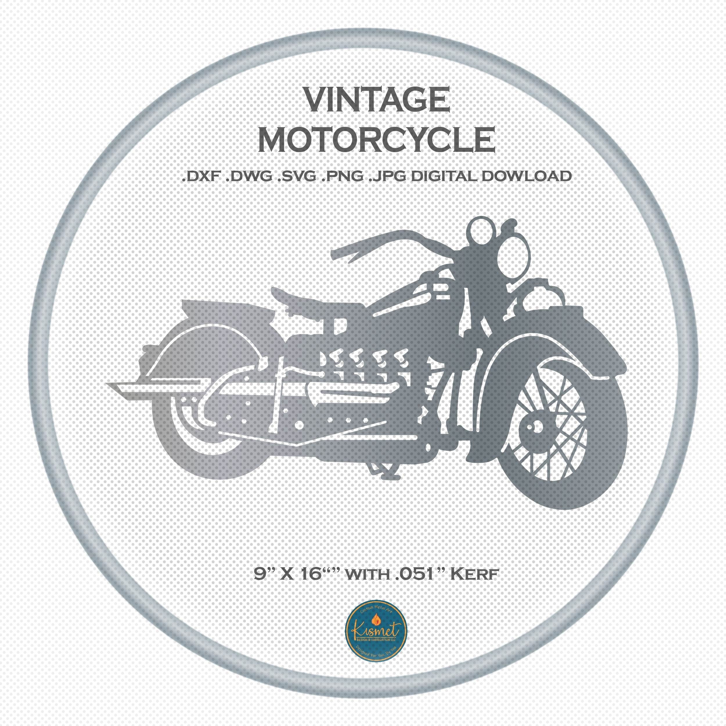 Vintage Motorcycle Sign Dxf Files for Cnc Plasma Cutting, Motorcycle ...