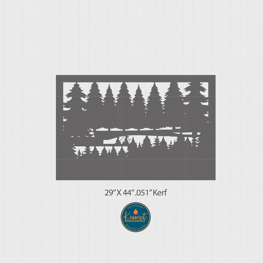 Railing Panel Dxf Files for Cnc Plasma Cutting, Woodland Scene Svg ...