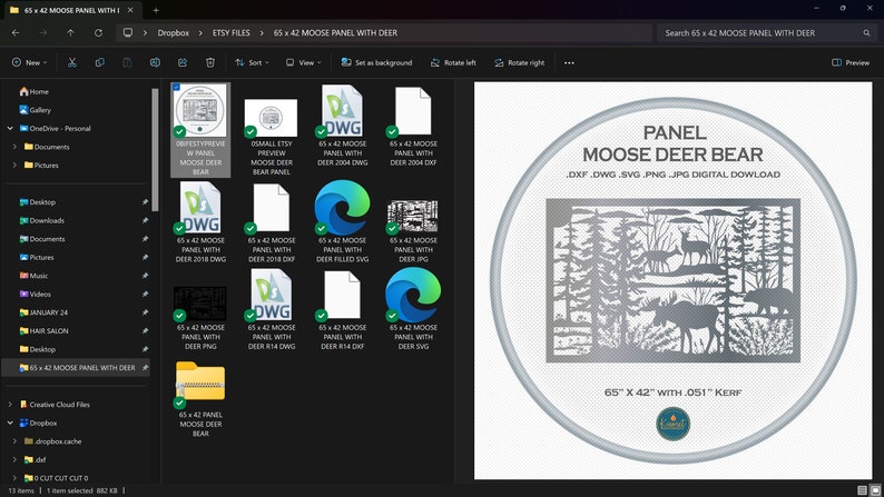 Wildlife Panel Dxf File for Cnc Plasma Cut Moose Panel Svg File for ...