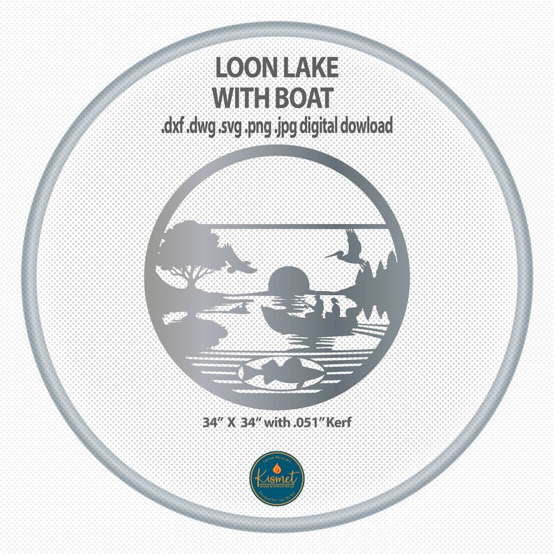 Lake Sign Plasma Dxf File for Cnc Plasma Cutting House Sign, Loon Sign ...