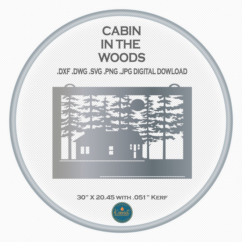 Cabin Sign Dxf File for Cnc Plasma Cutting, Cabin in the Woods Sign ...