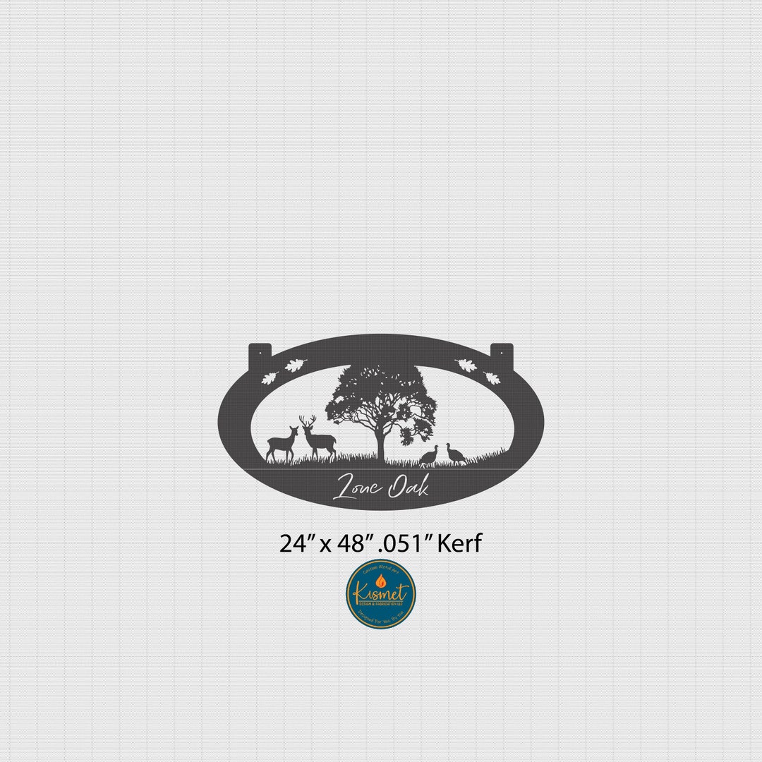 Oak Tree Dxf File for Cnc Plasma, Deer Turkey Dxf Cut File for Cnc ...