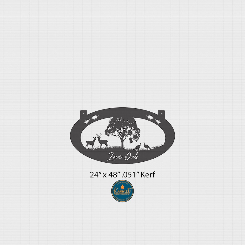 Oak Tree Dxf File for Cnc Plasma, Deer Turkey Dxf Cut File for Cnc ...