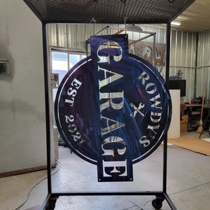 Garage Sign DXF File, Custom Car Sign SVG, CNC Plasma, Laser Cut Files ...