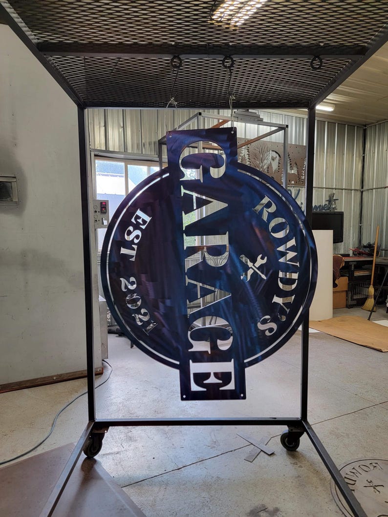 Garage Sign DXF File, Custom Car Sign SVG, CNC Plasma, Laser Cut Files ...