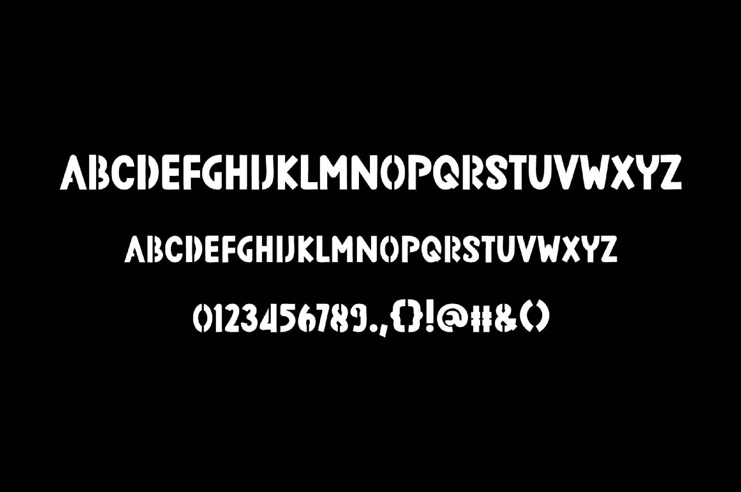 Stencil Font Svg Files for Cnc, Serif Font Ttf Digital Download, Sans ...