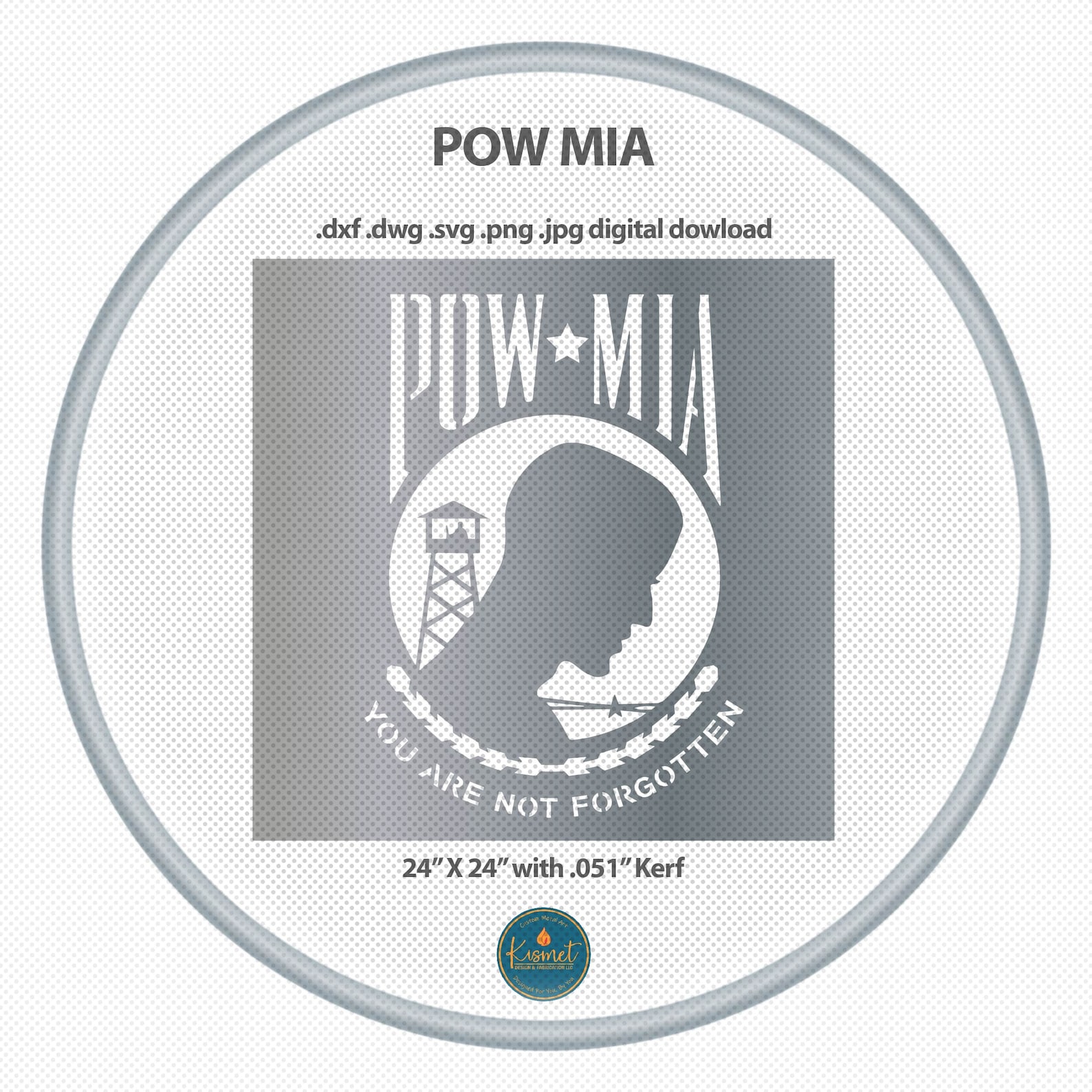 Pow Mia Metal Sign Dxf Files for Cnc Plasma Cutting, Pow Mia Logo Svg ...