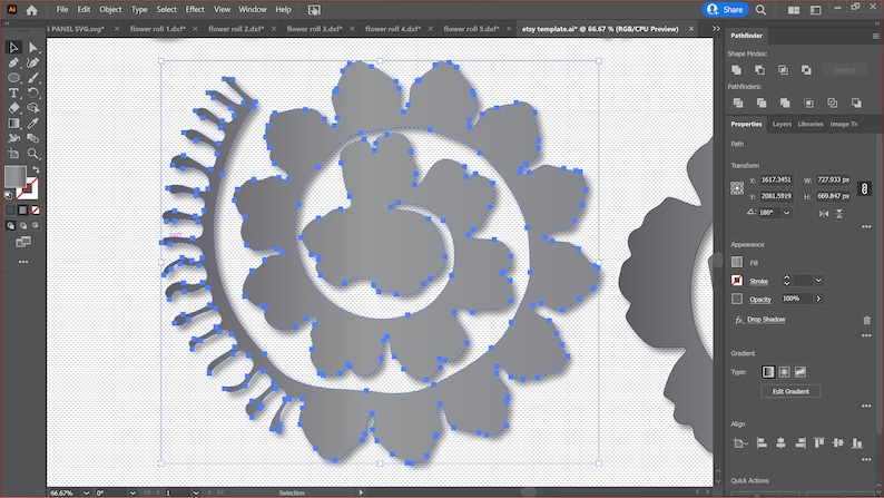 Rolled Flowers Svg, 3D Flowers Png Bundle, Metal Rose Dxf File for Cnc ...