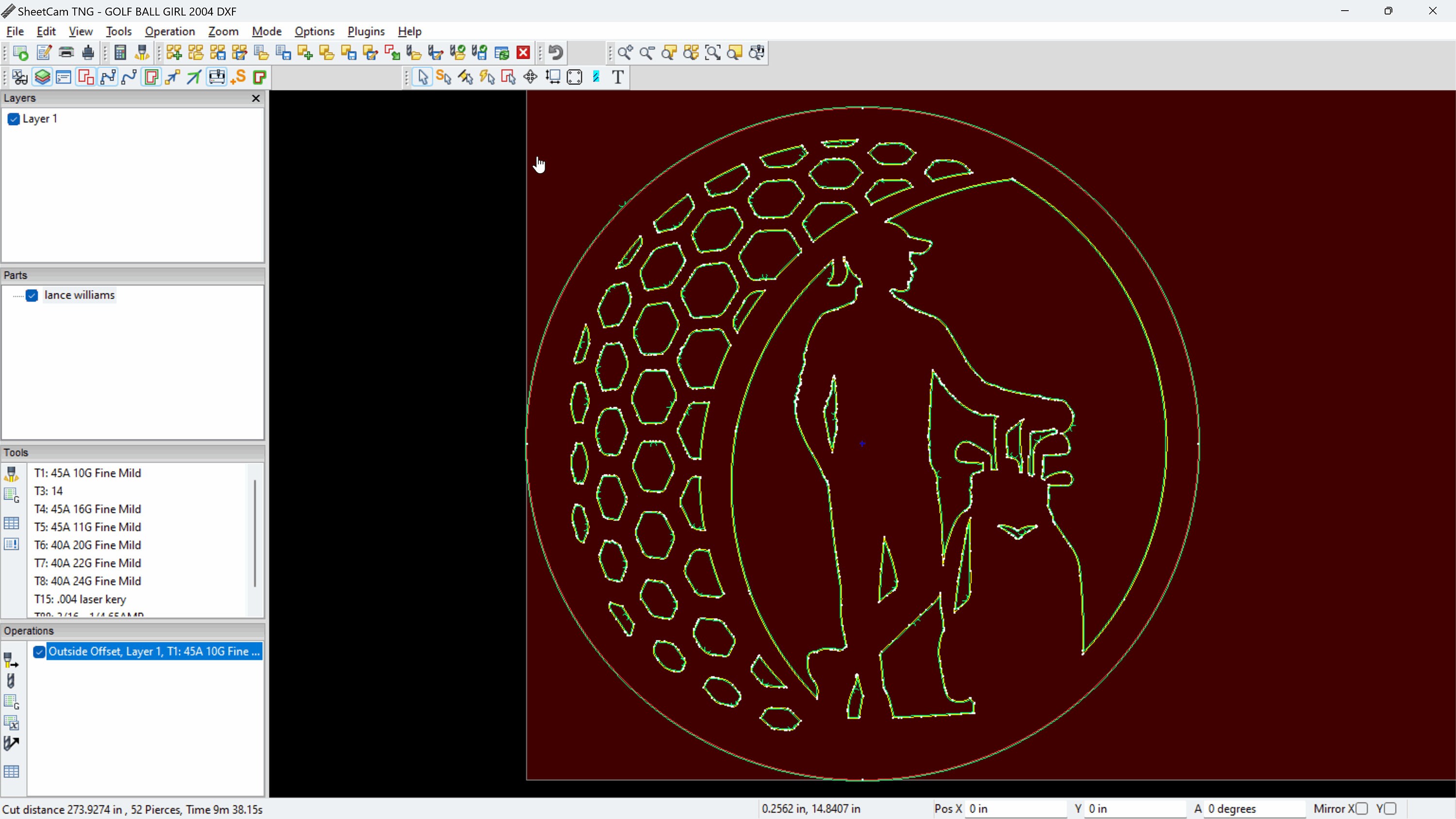 Girl Golfing Svg File for Laser Cutters, Golf Dxf Plasma Cut File for ...