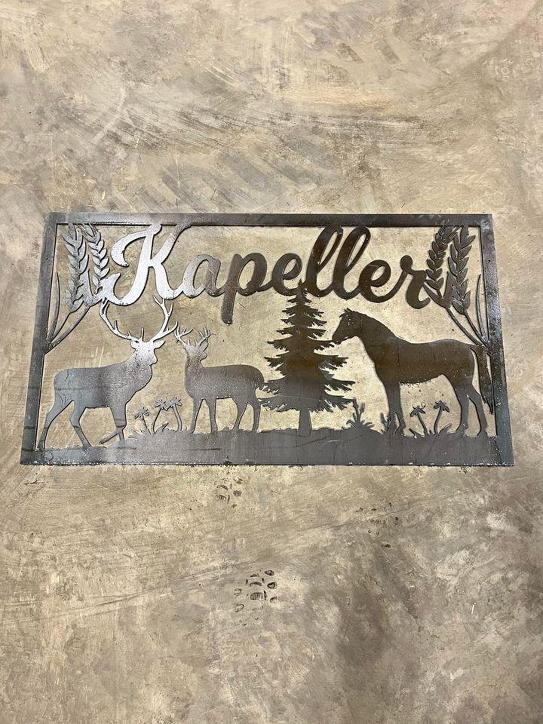 Personalized Whitetail Deer Dxf File for Cnc Plasma, Horse Dxf Cut ...