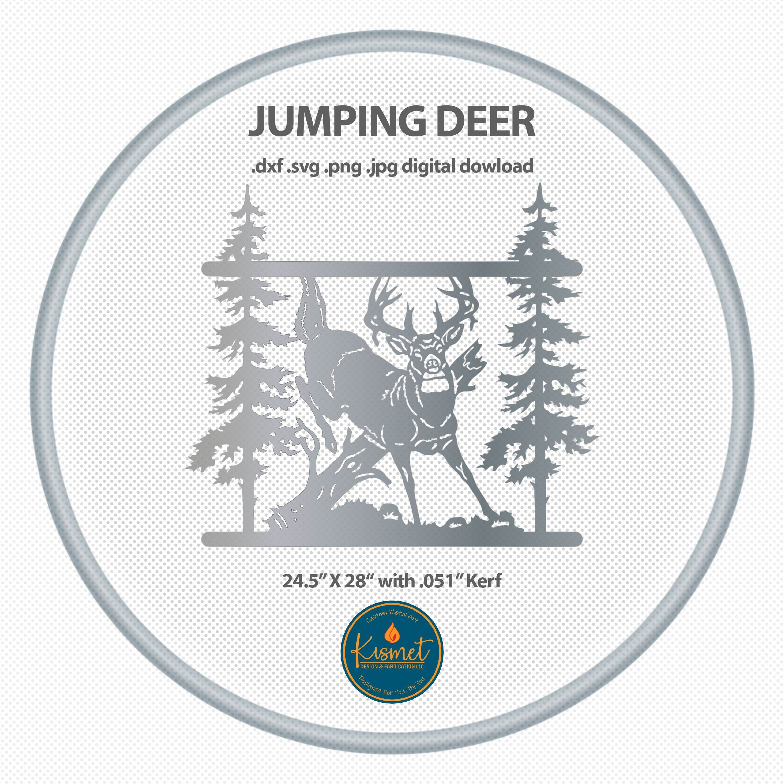 Personalized Deer Metal Sign Dxf Files for Plasma Cutter, Monogram Deer ...