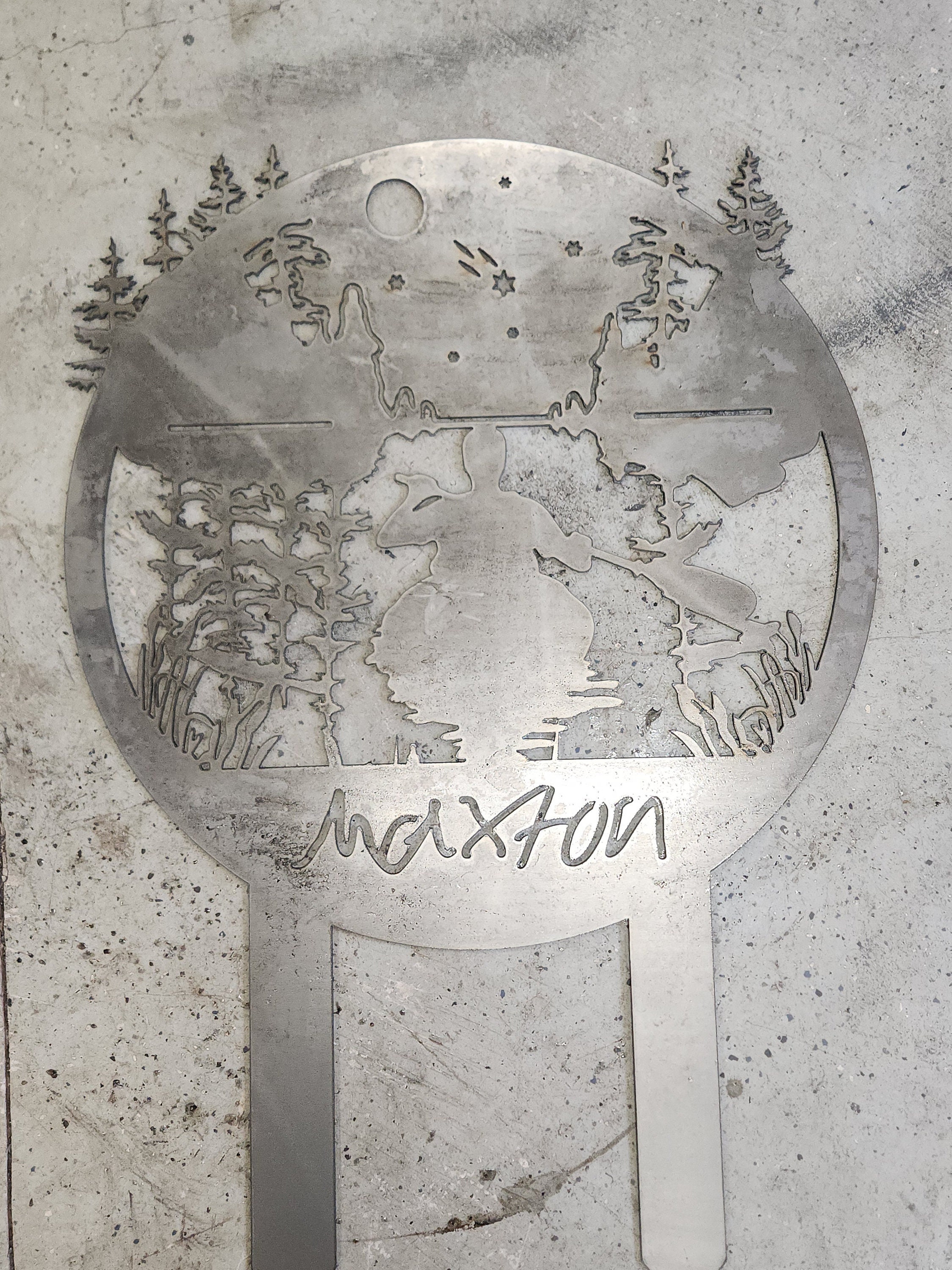 Lake Scene Personalized Sign SVG: Laser Cut File, CNC Plasma DXF ...