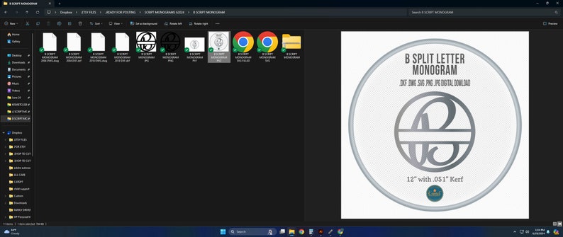 Split Letter Monogram Svg Files for Laser Cut Signs, Letter B Monogram ...