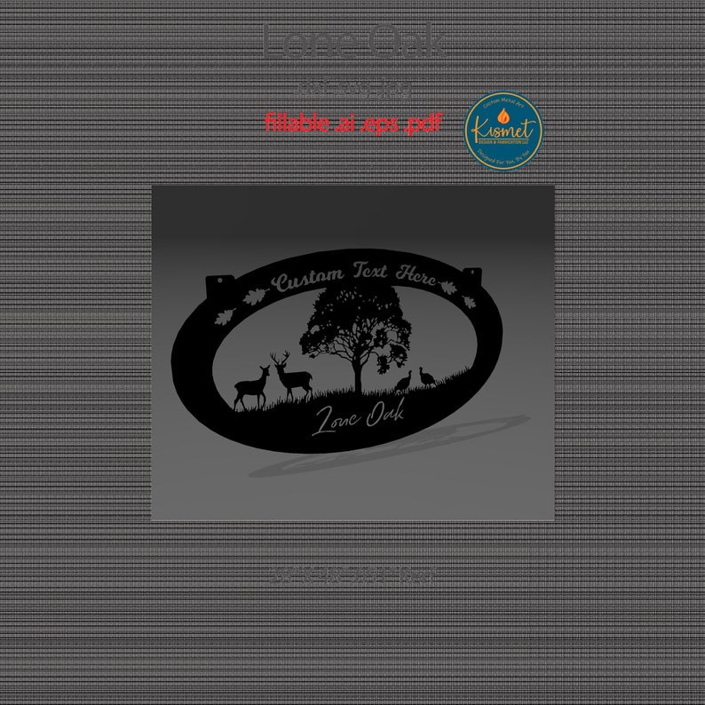 Oak Tree Dxf File for Cnc Plasma, Deer Turkey Dxf Cut File for Cnc ...