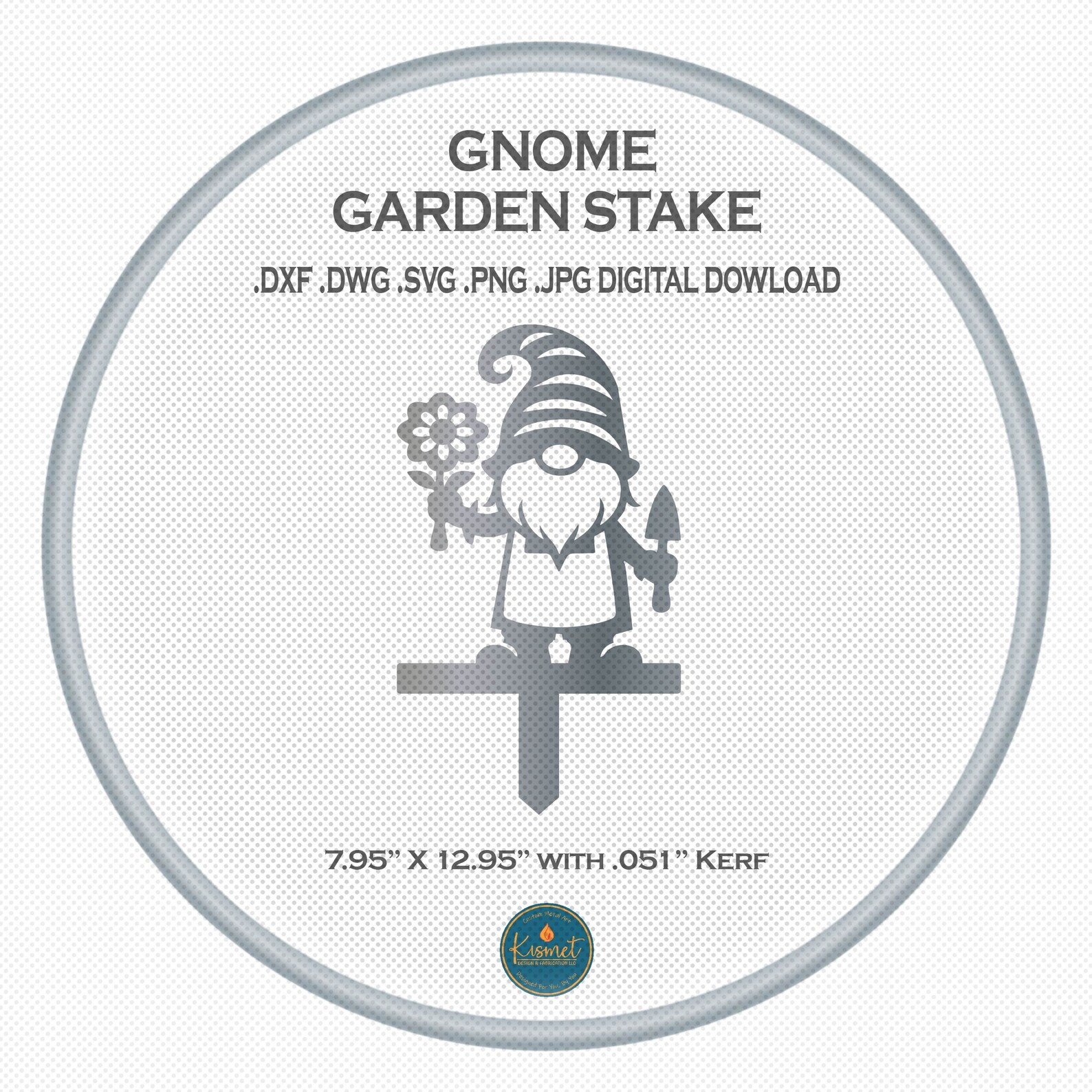 Garden Gnome Stake, DXF SVG PNG, Cnc Plasma Laser Cut File Xtool ...