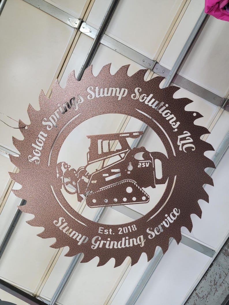 Stump Grinder Logo Sign Svg Files for Laser Cutter, Forestry Sign Dxf ...