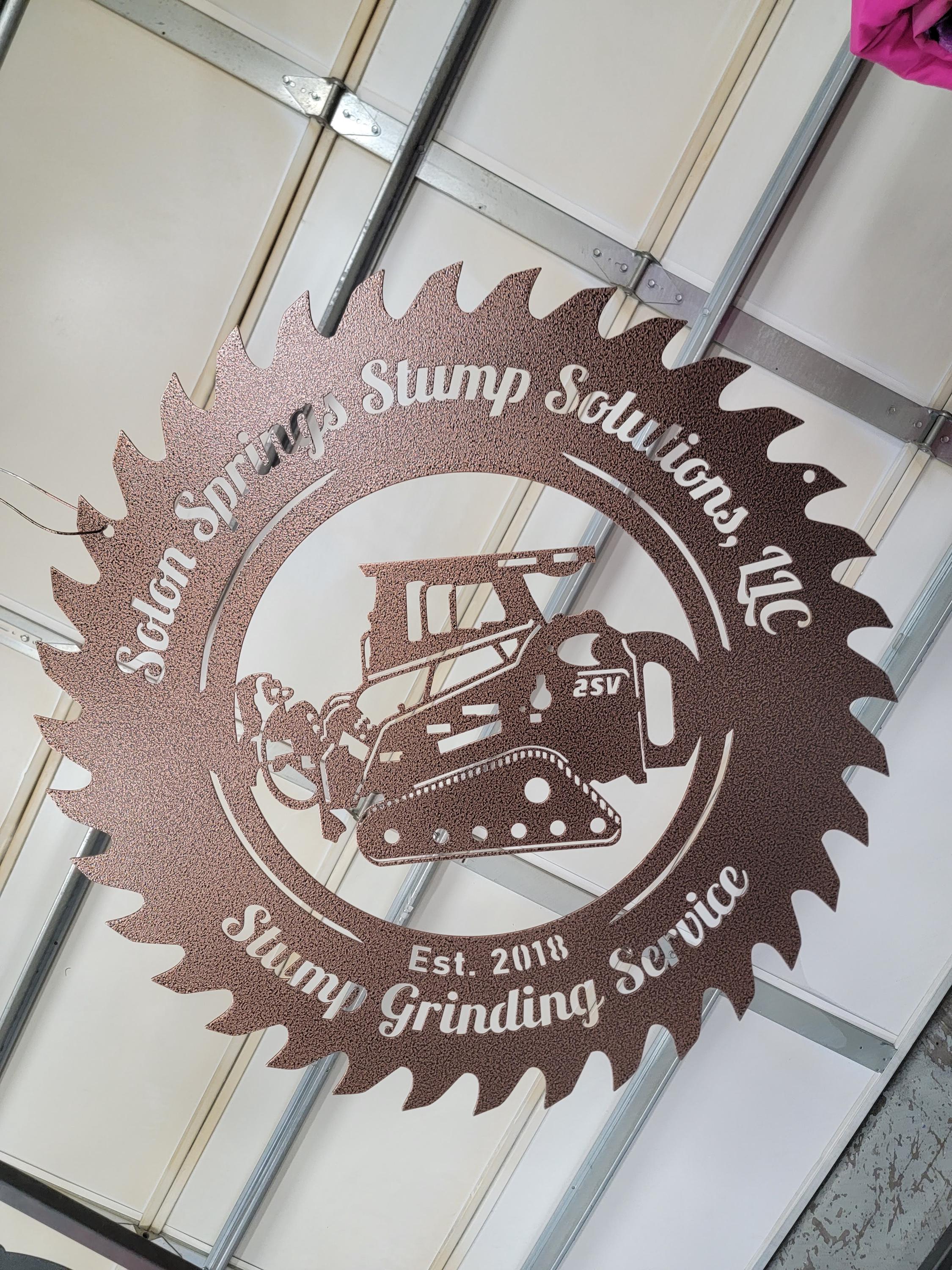 Stump Grinder Logo Sign Svg Files for Laser Cutter, Forestry Sign Dxf ...