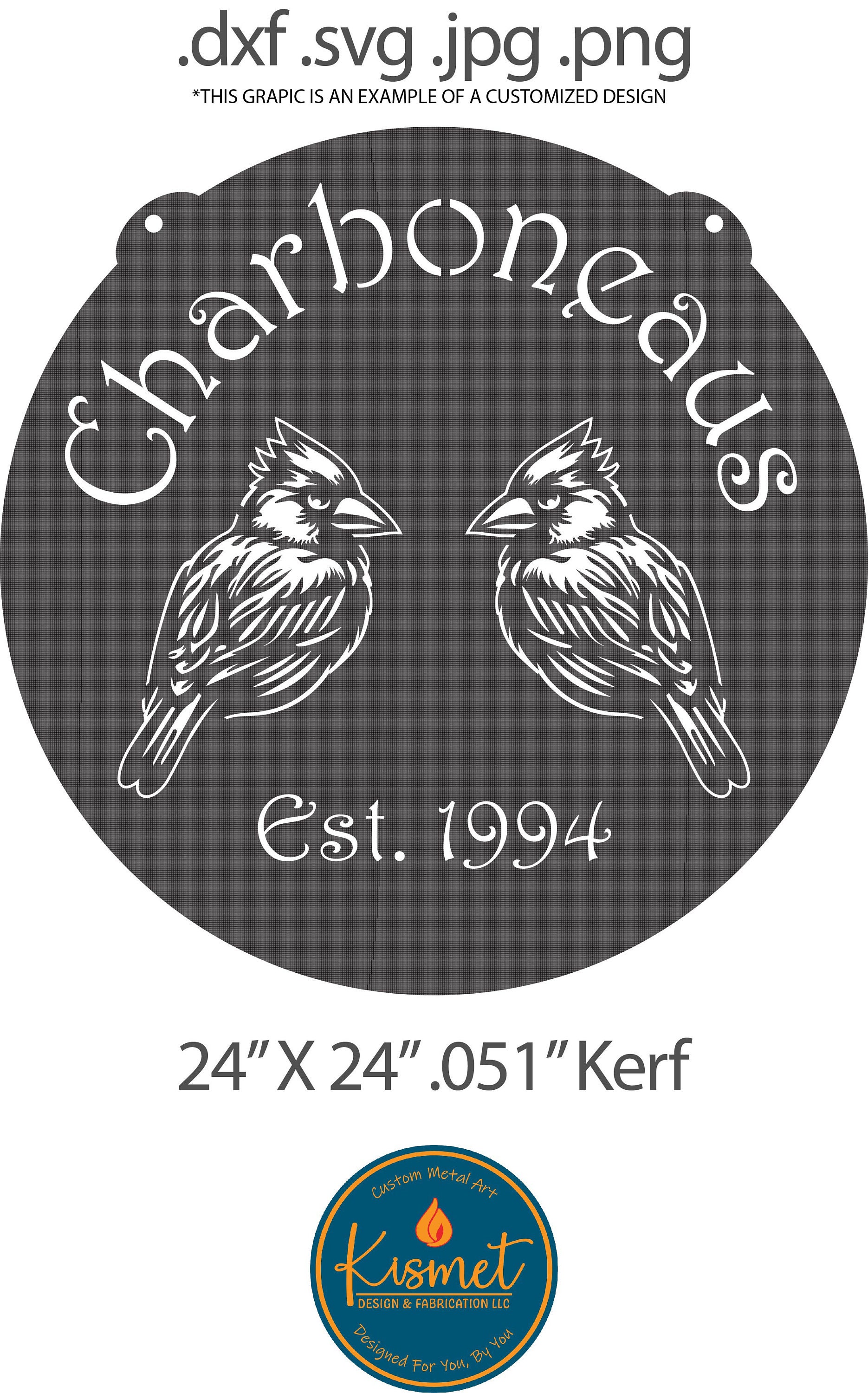 Monogram Sign Dxf Files for Plasma Personalized Cardinal Svg - Etsy