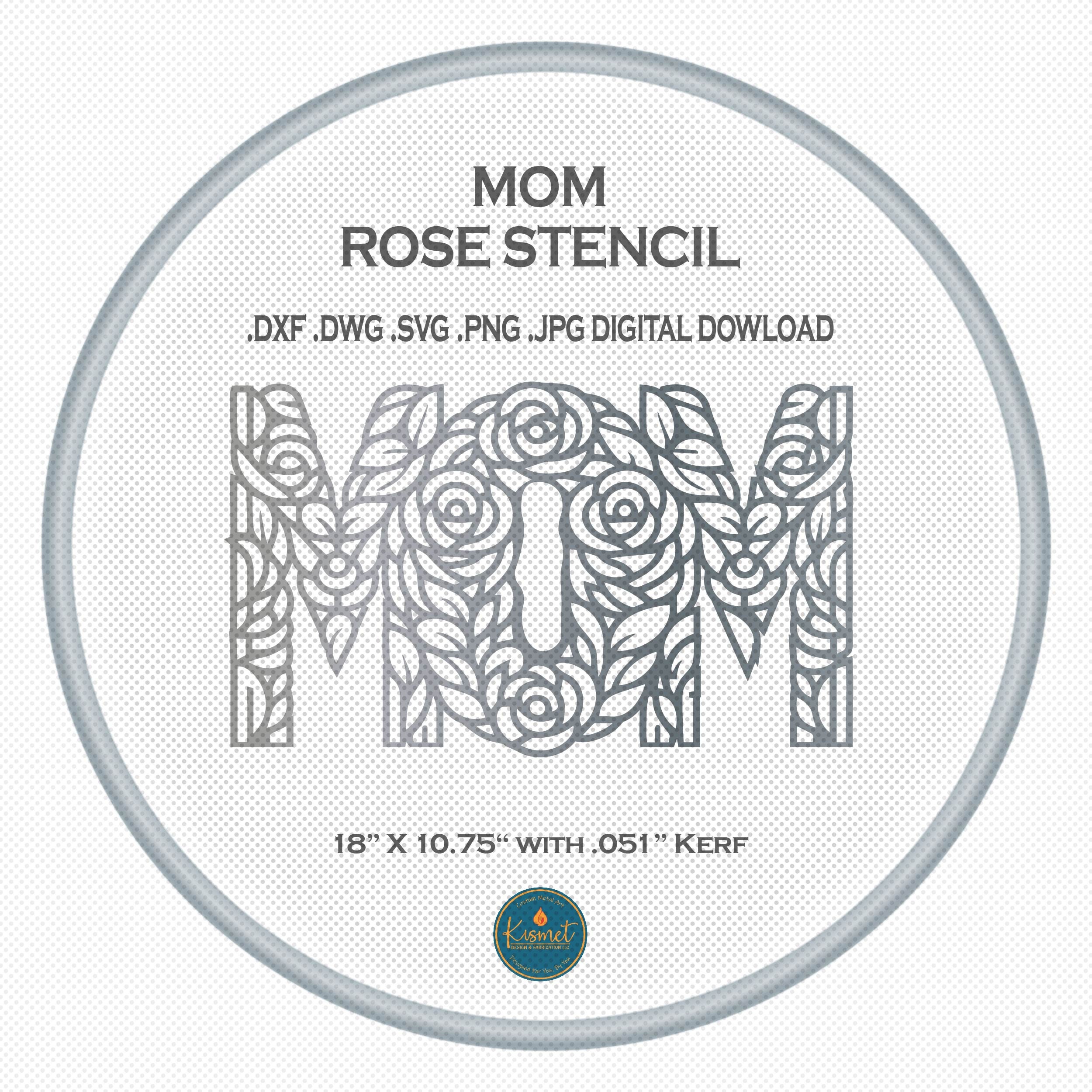 Mom Rose SVG, CNC Plasma DXF, Laser Cut File, Xtool (digital Download ...
