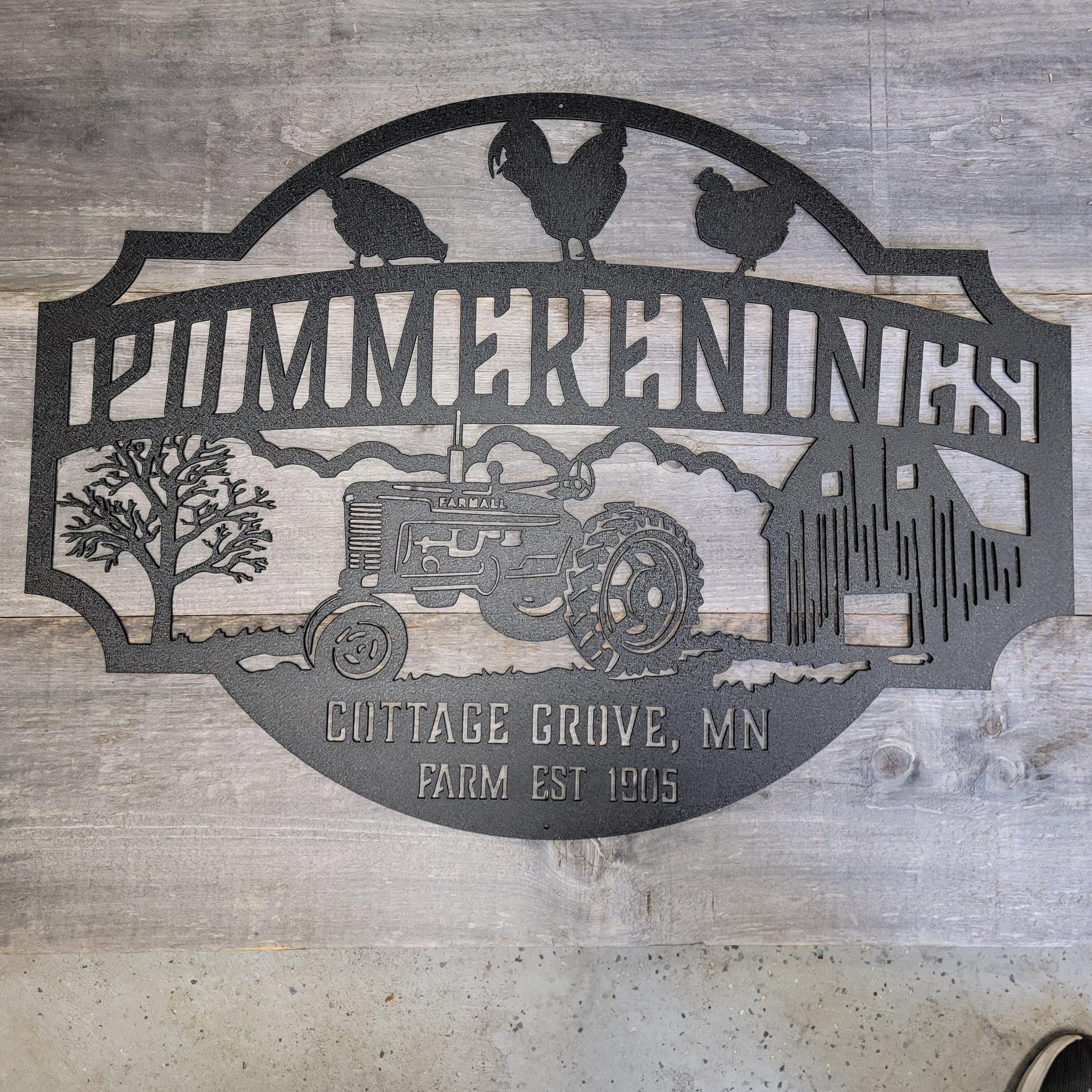 Custom Farm Sign Template CNC Plasma DXF File: Ranch Laser SVG Cut ...