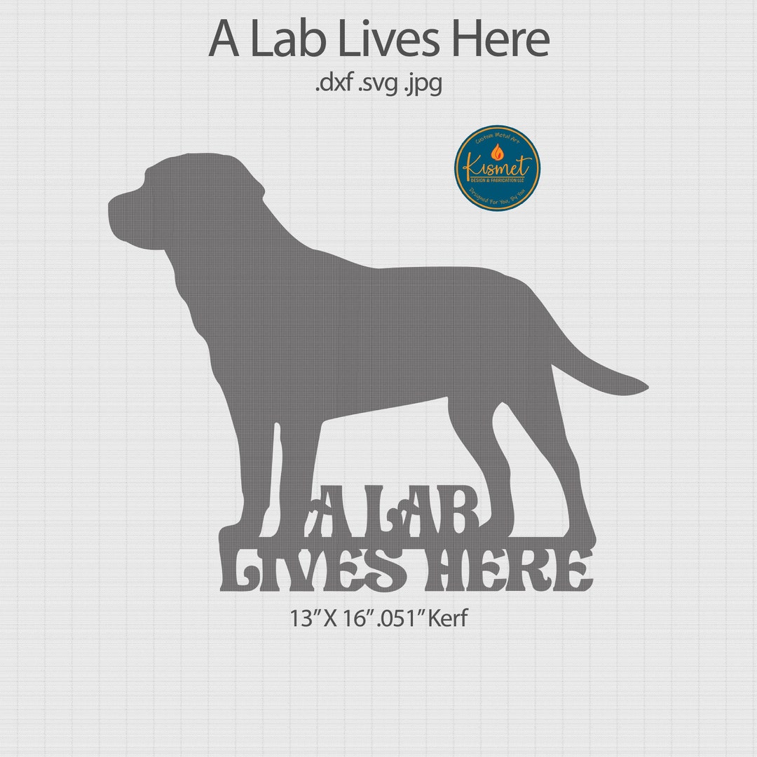 Monogram Dog Sign Svg Files for Laser Cutting, Personalized Labrador ...