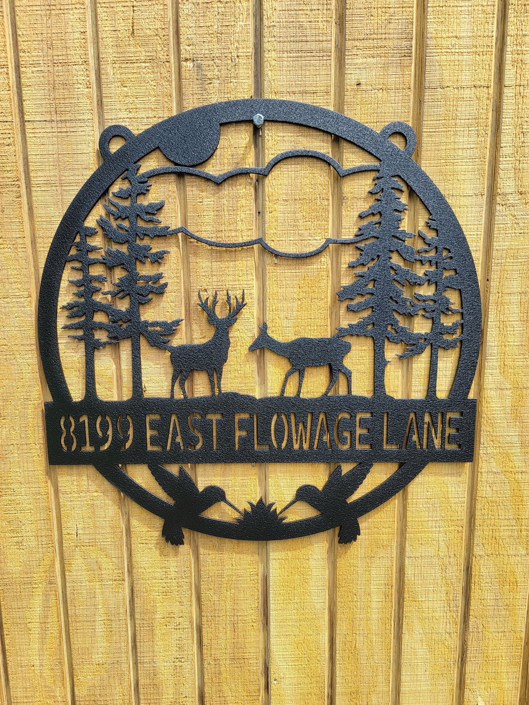 Deer Sign Dxf File for Cnc Plasma Cutting, Nature Scene Svg File for ...