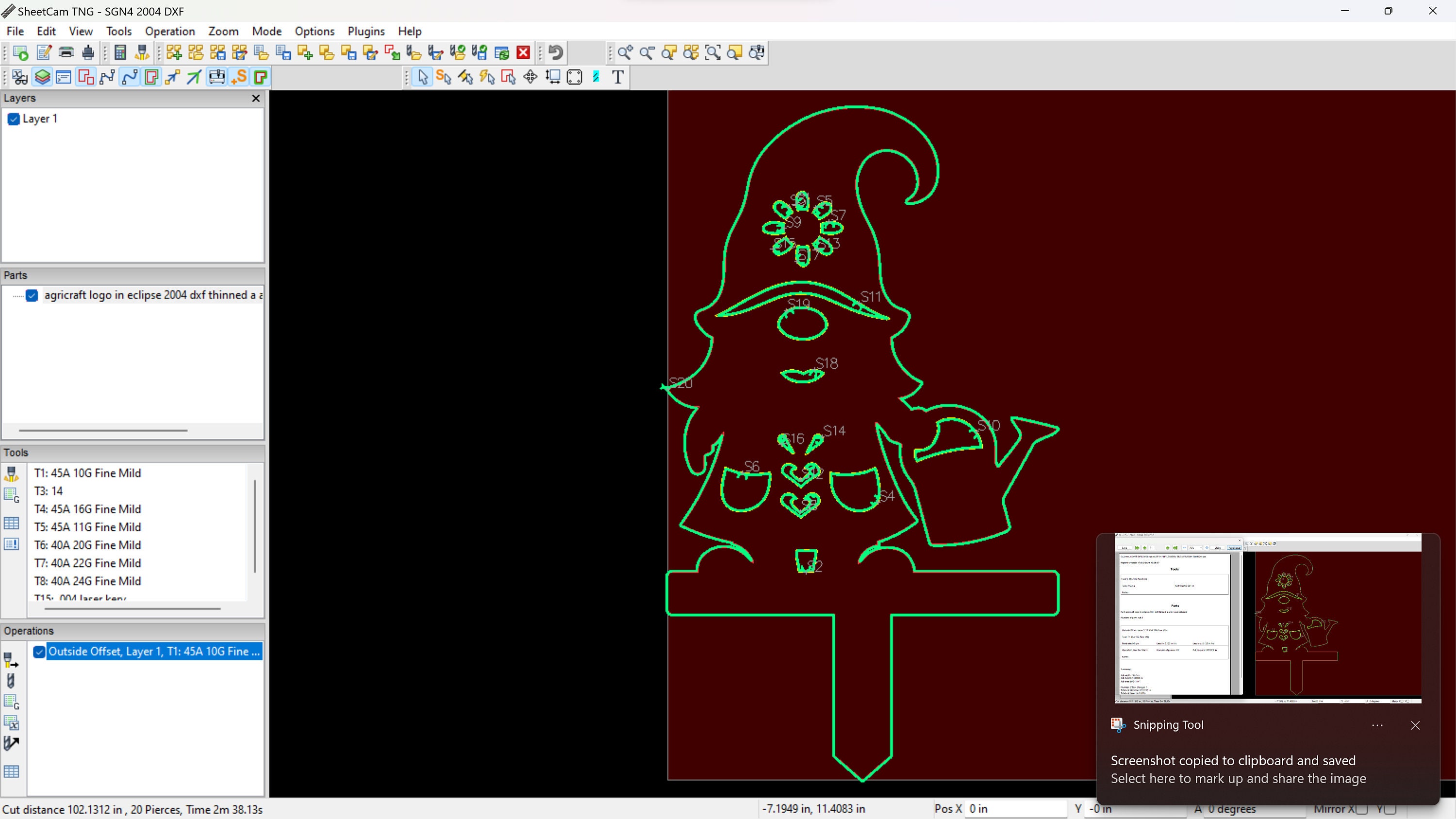 Gnome Cut File for Cnc Plasma Cutter, Gnome Garden Stake Dxf File for ...