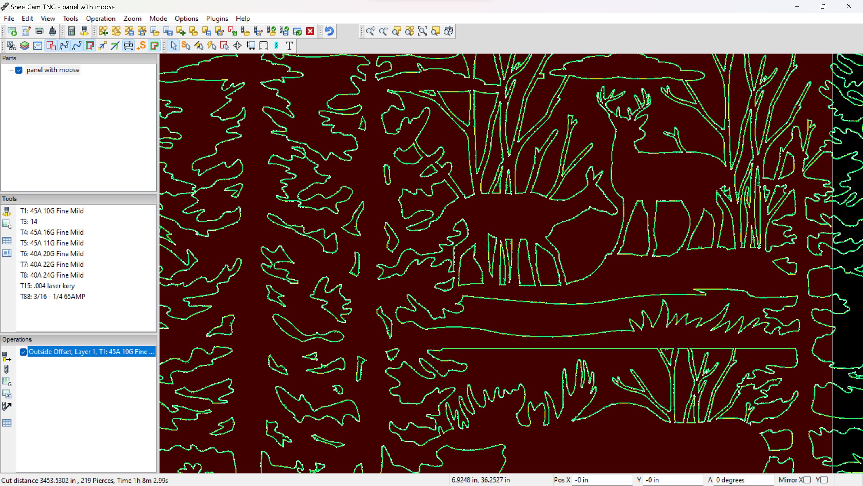 Wildlife Panel Dxf File for Cnc Plasma Cut Moose Panel Svg File for ...