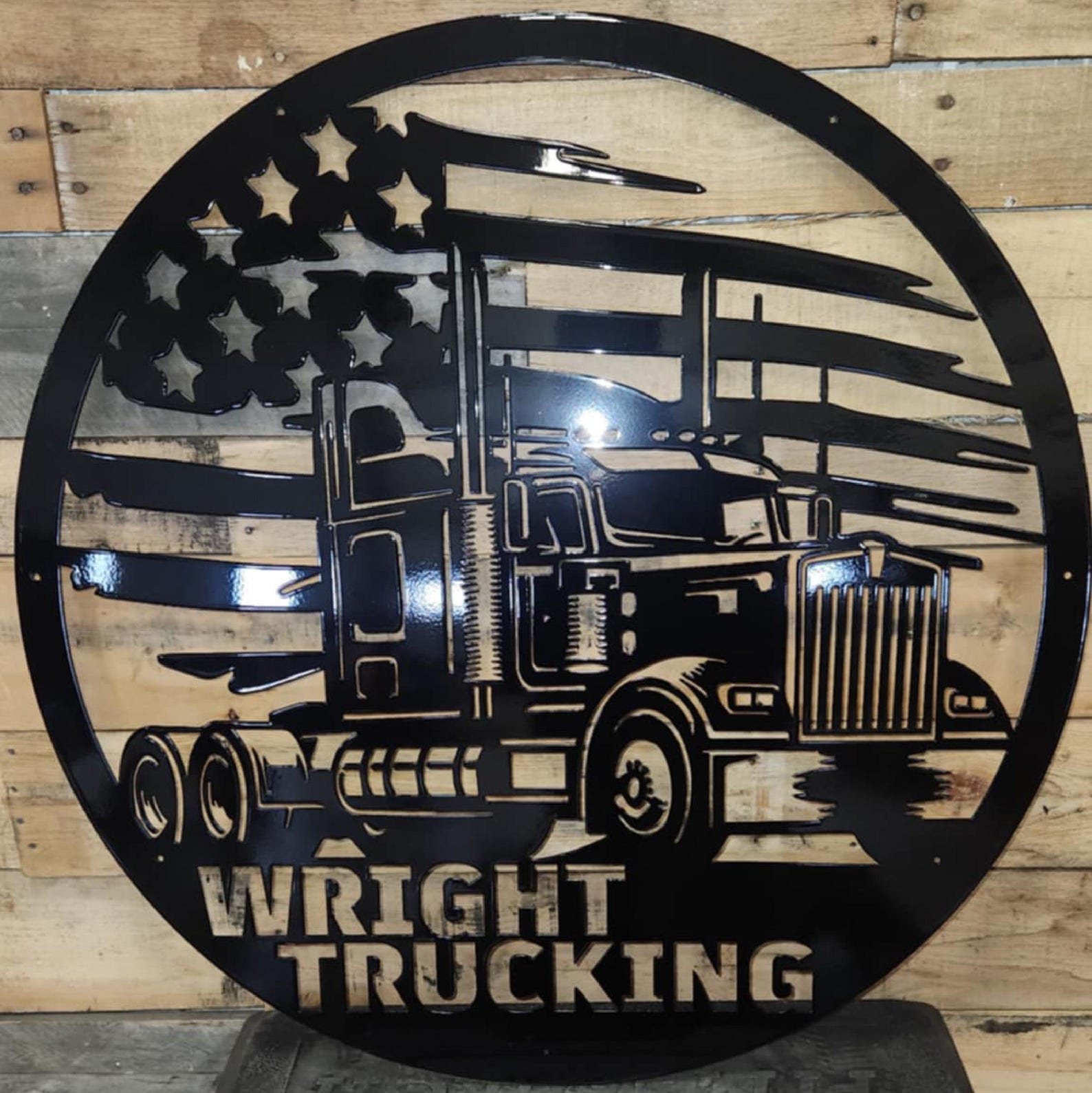 Semi Truck Dxf File for Cnc Plasma Cutting, American Truck Svg File for ...