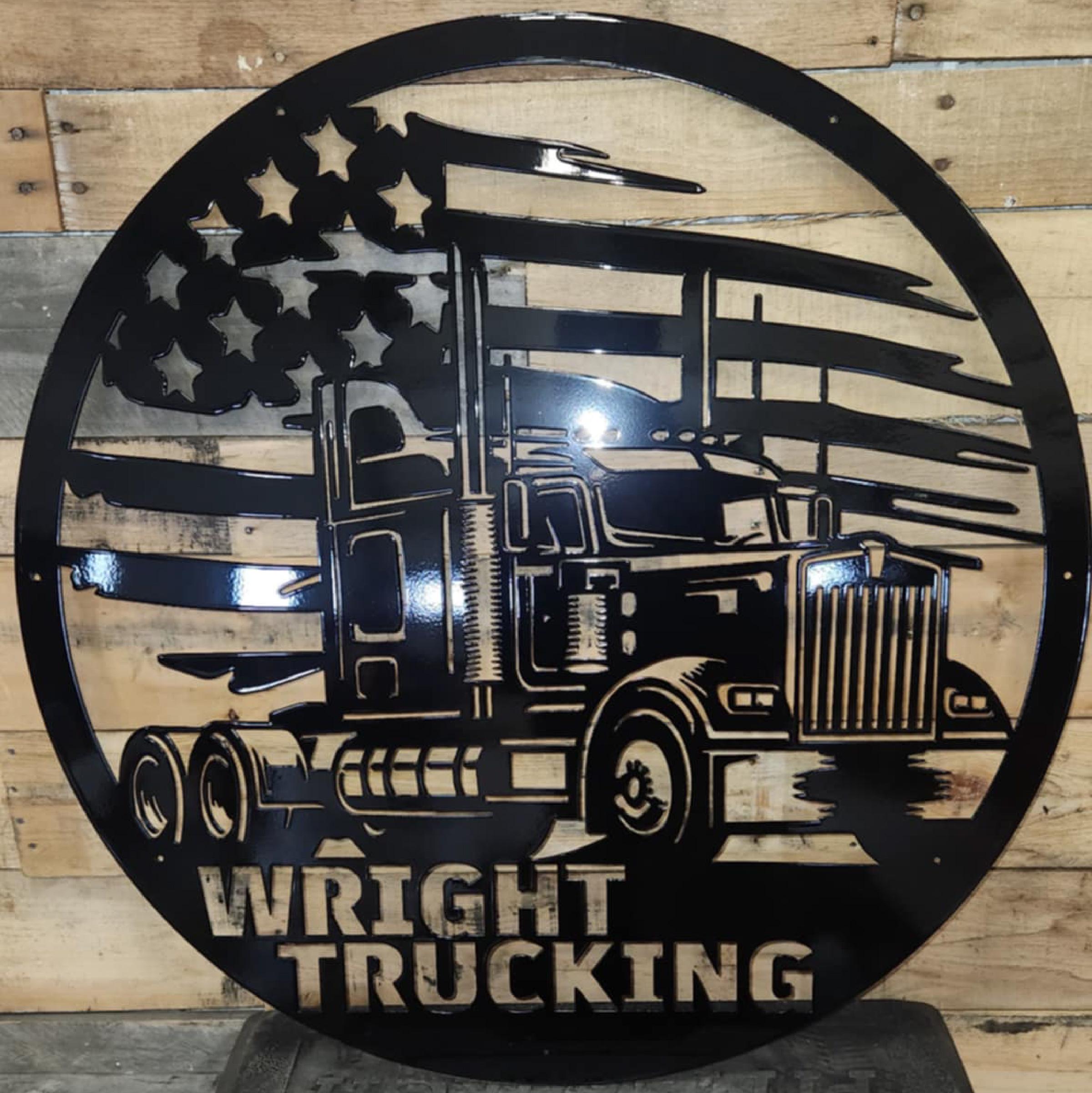 Semi Truck Dxf File for Cnc Plasma Cutting, American Truck Svg File for ...