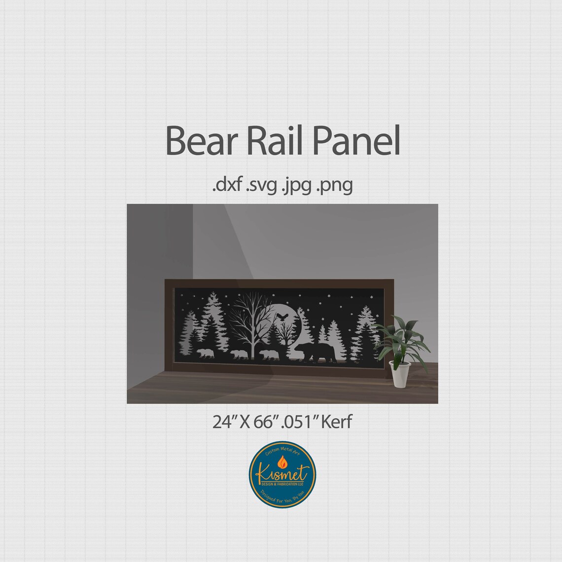 Bear Panel Dxf Files for Cnc Plasma Cutting, Nature Scene Svg Files for ...