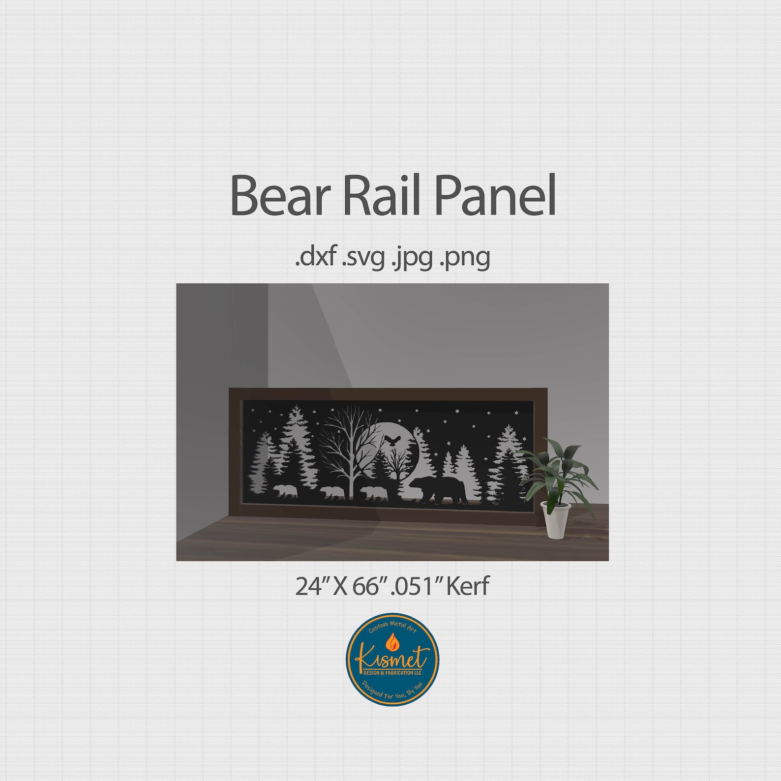 Bear Panel Dxf Files for Cnc Plasma Cutting, Nature Scene Svg Files for ...