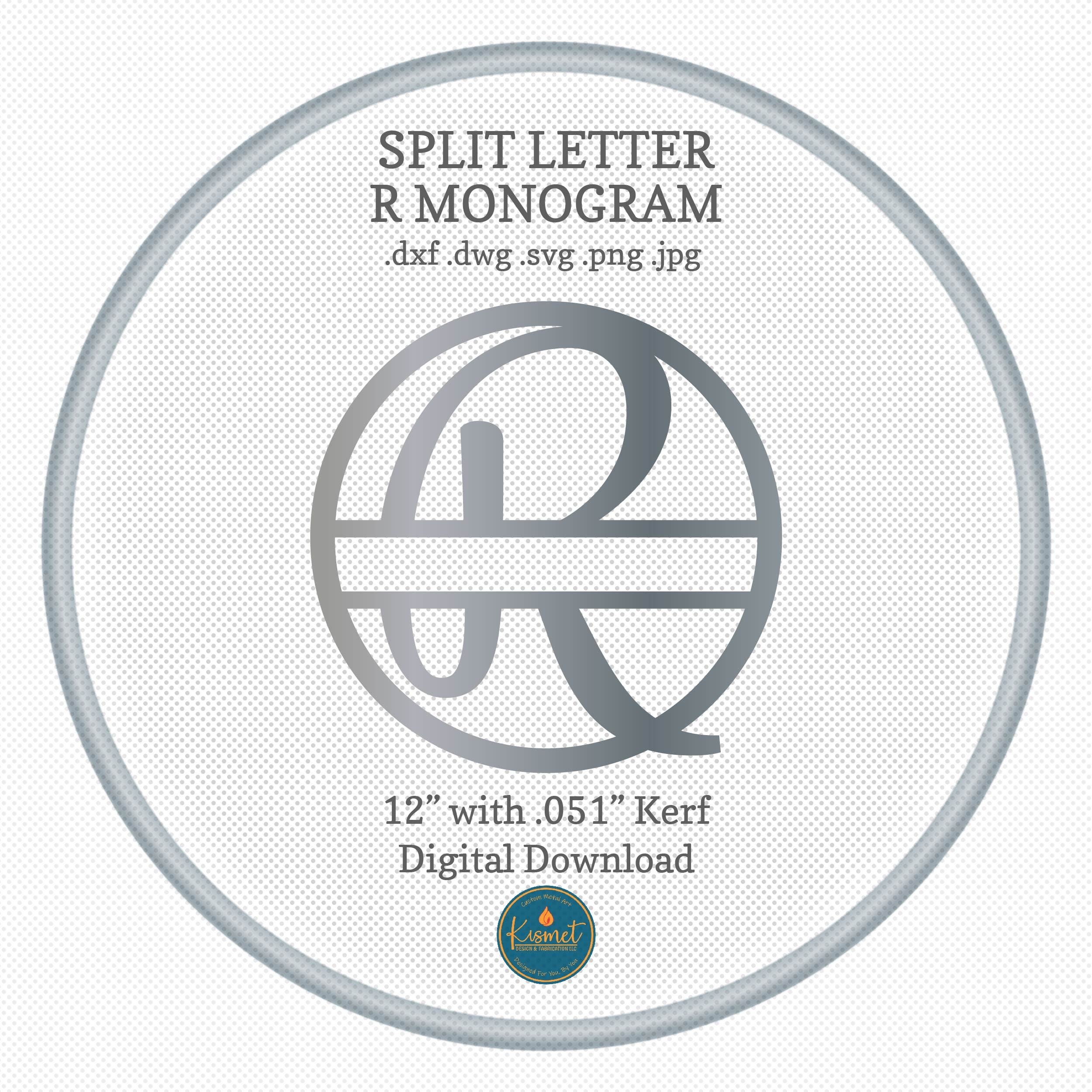 Split Letter Monogram Svg Files for Laser Cut Signs, Letter R Monogram ...