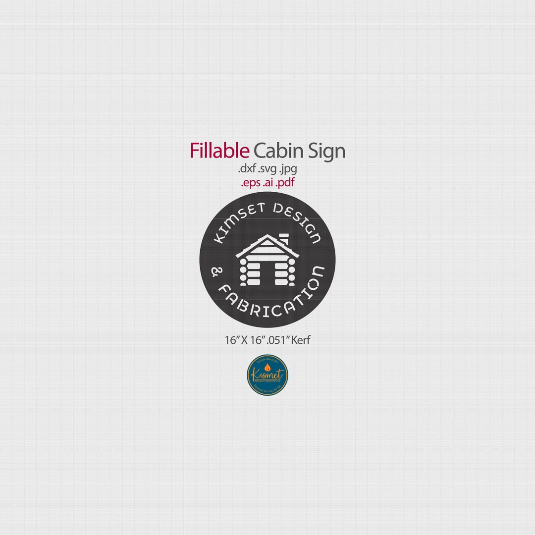 Personalized Cabin Sign Metal Dxf File for Cnc Plasma, Metal Property ...