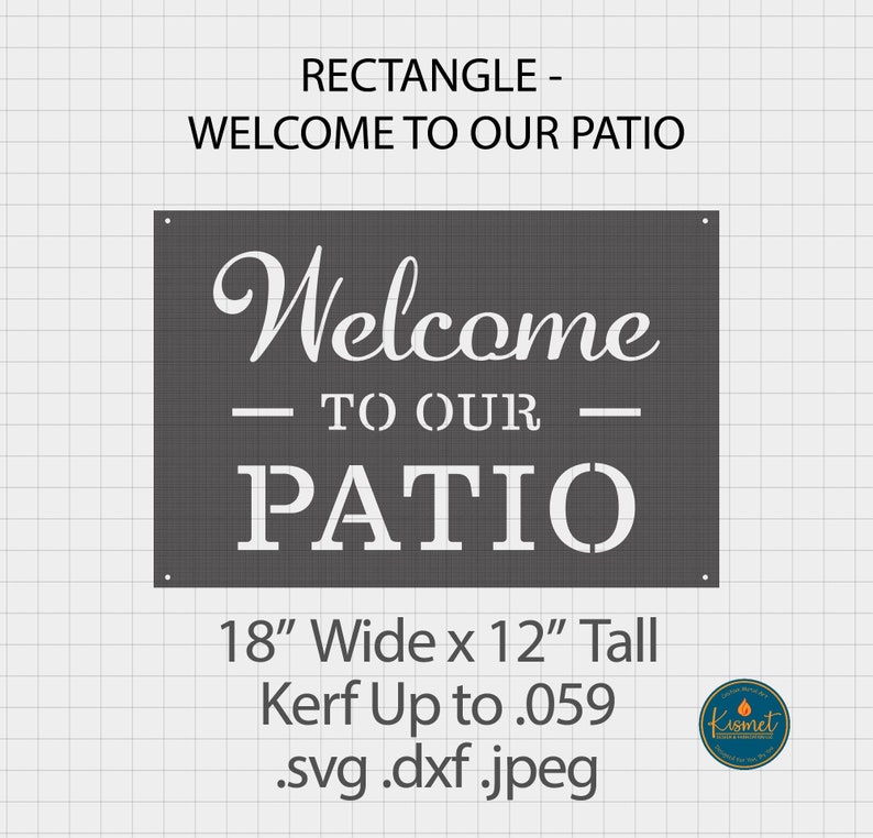 Welcome Dxf File for Cnc Plasma, Patio Cut Files, Kismet Cut Ready DXF ...