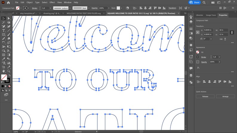 Welcome Dxf File for Cnc Plasma, Patio Cut Files, Kismet Cut Ready DXF ...