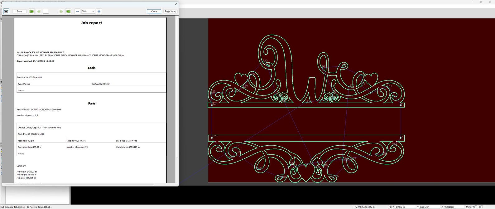 Split Letter W Monogram SVG DXF: Plasma Laser Cut File (digital ...