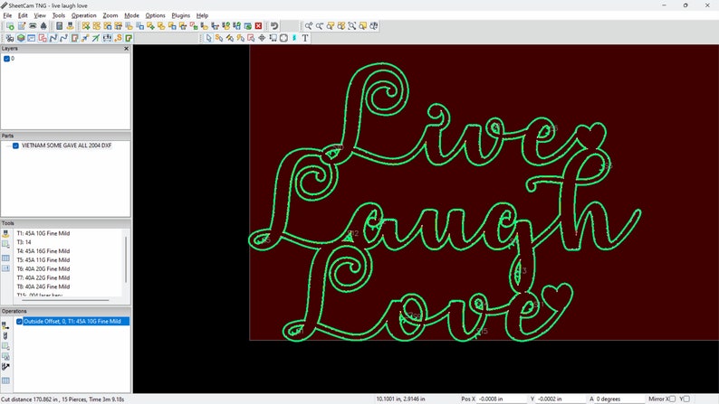 Live Laugh Love Sign SVG, Laser Cut Files, DXF Files Plasma, Machine ...