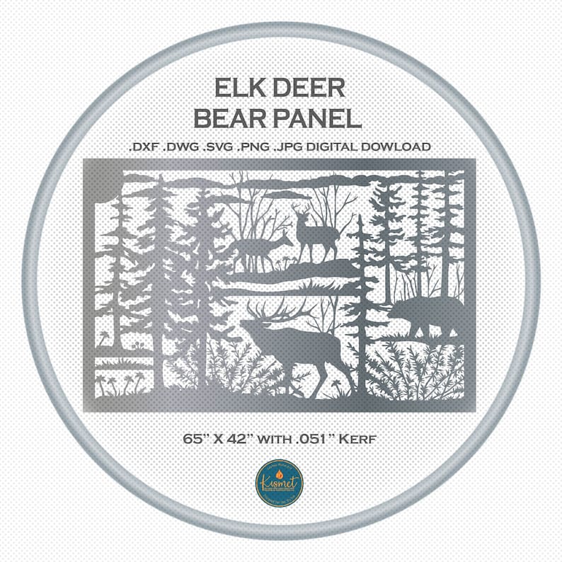 Wildlife Panel Dxf File for Cnc Plasma, Elk Panel Svg Files for Laser ...