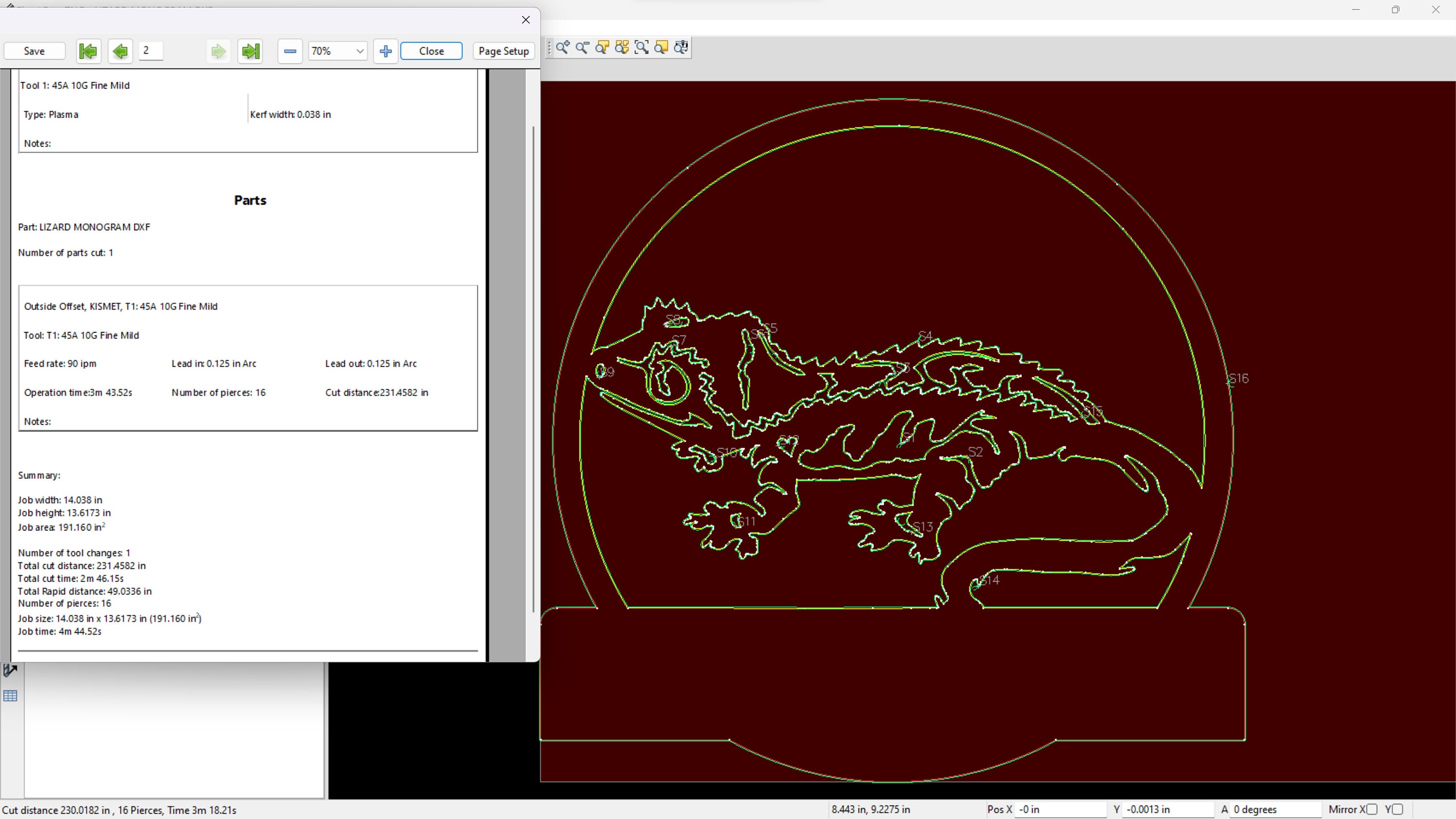 Monogram Lizard Dxf File for Cnc Plasma, Reptile, SVG Files, Kismet Cut ...