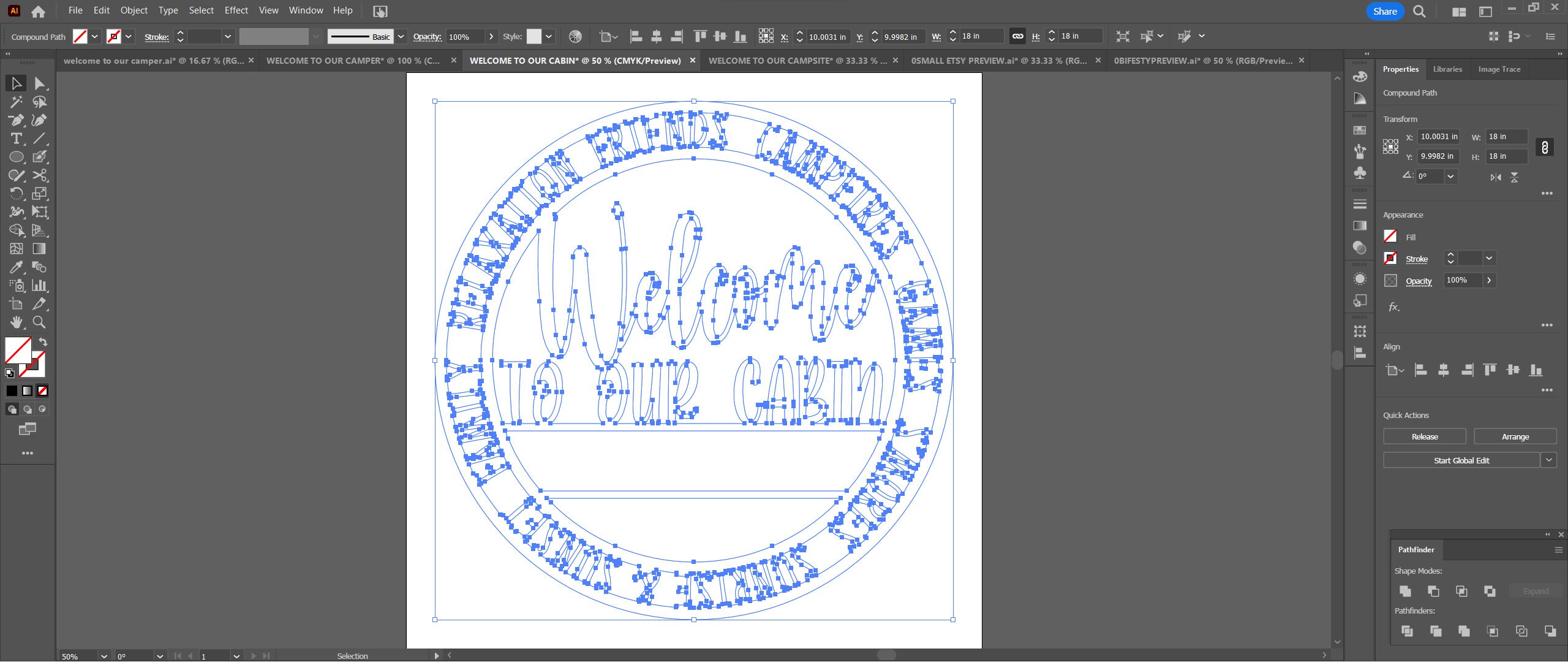Welcome to Our Cabin Sign Dxf File Bundle for Cnc Plasma Cutting ...