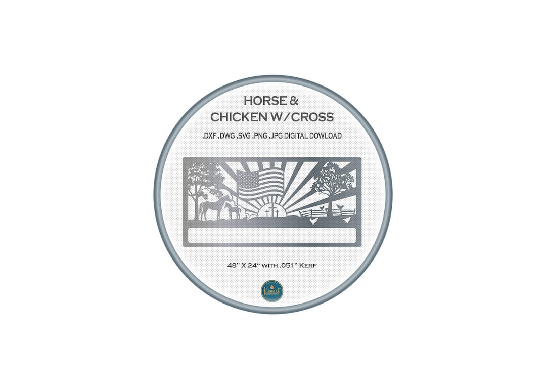Farm Scene Dxf File for Cnc Plasma File, Horse Farm Svg Files for Laser ...